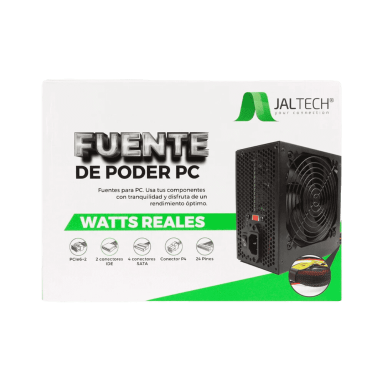 Fuente De Poder Pc 500w Reales Jaltech 80328 - Cambio Systems