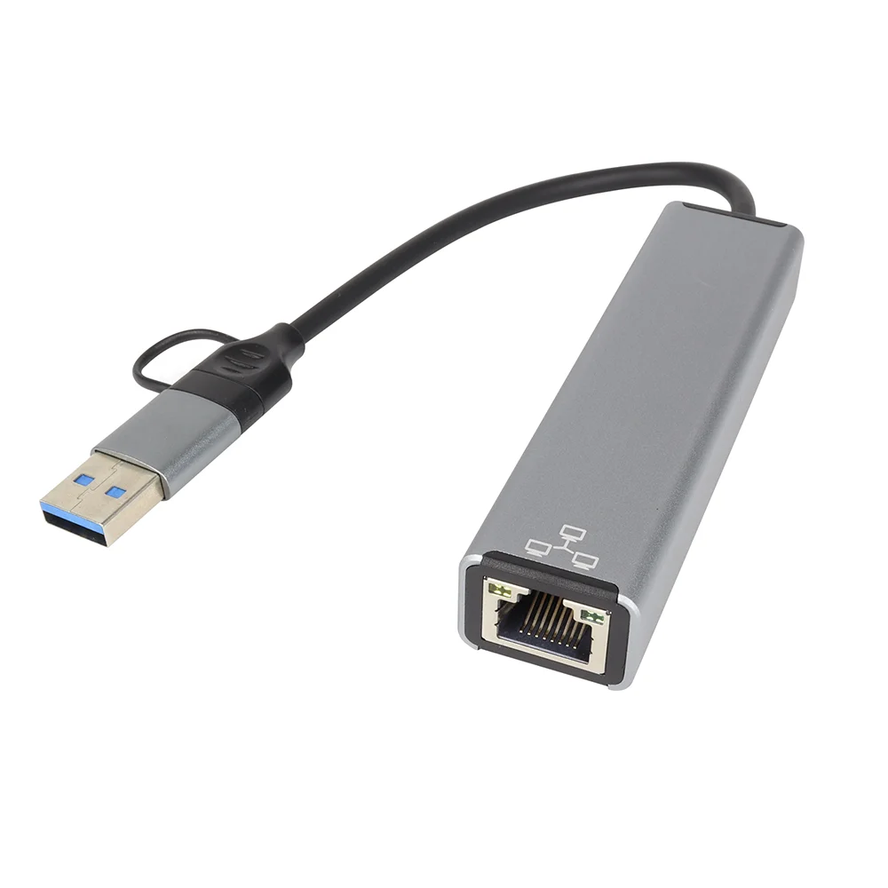 Hub Usb Tipo C Dual Rj45 Lh032 - Cambio Systems