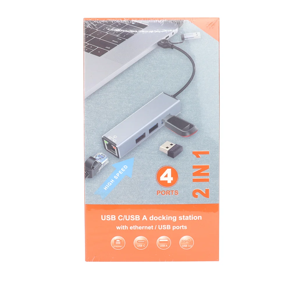 Hub Usb Tipo C Dual Rj45 Lh032 - Cambio Systems