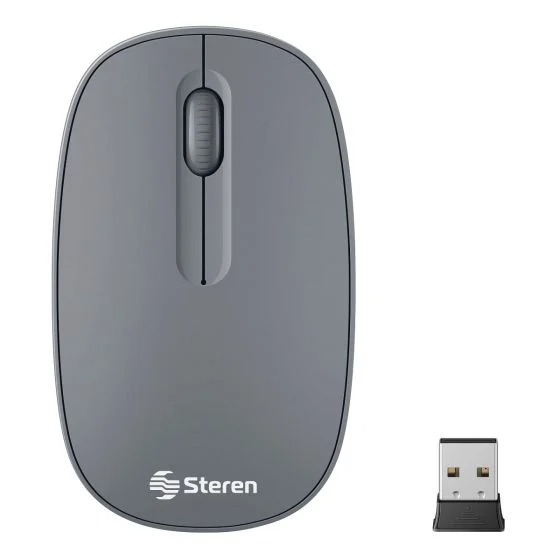 Mouse Inalámbrico Steren 1200 Dpi, Gris Com-5714gr - Cambio Systems