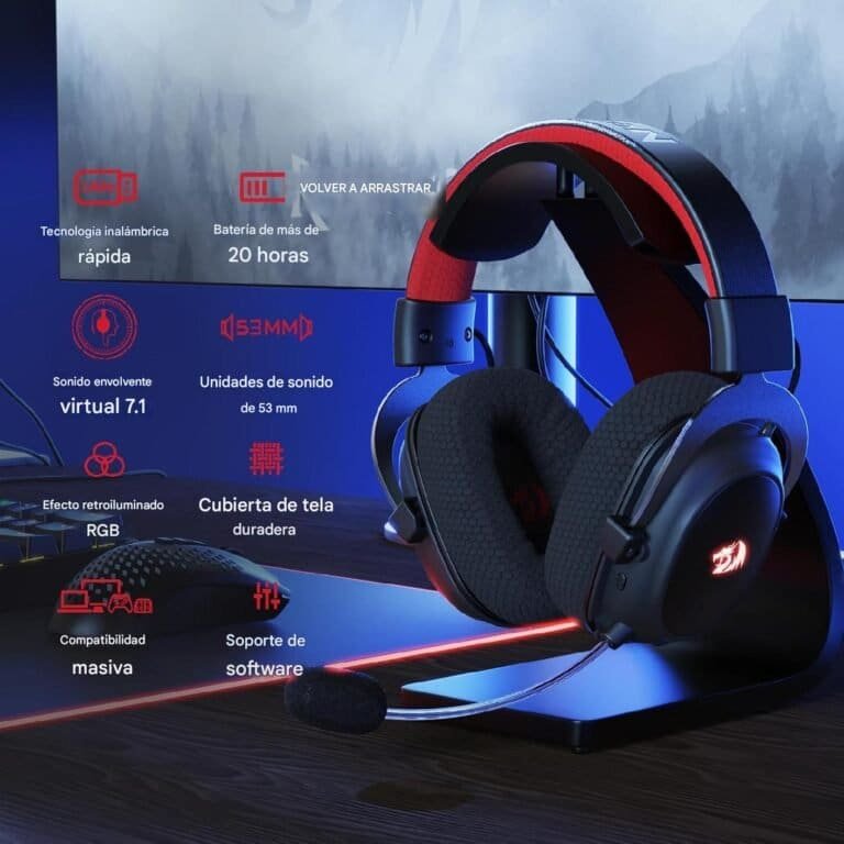 Diadema Gamer Inalambrica Redragon Zeus X H510-Wl (Negro) - Cambio Systems