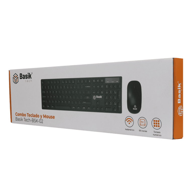 Combo mouse teclado inalámbrico BASIK BSK-02 - Cambio Systems