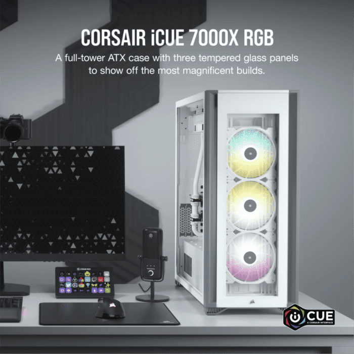 Chasis para PC ATX tipo torre con cristal templado iCUE 7000X RGB ...