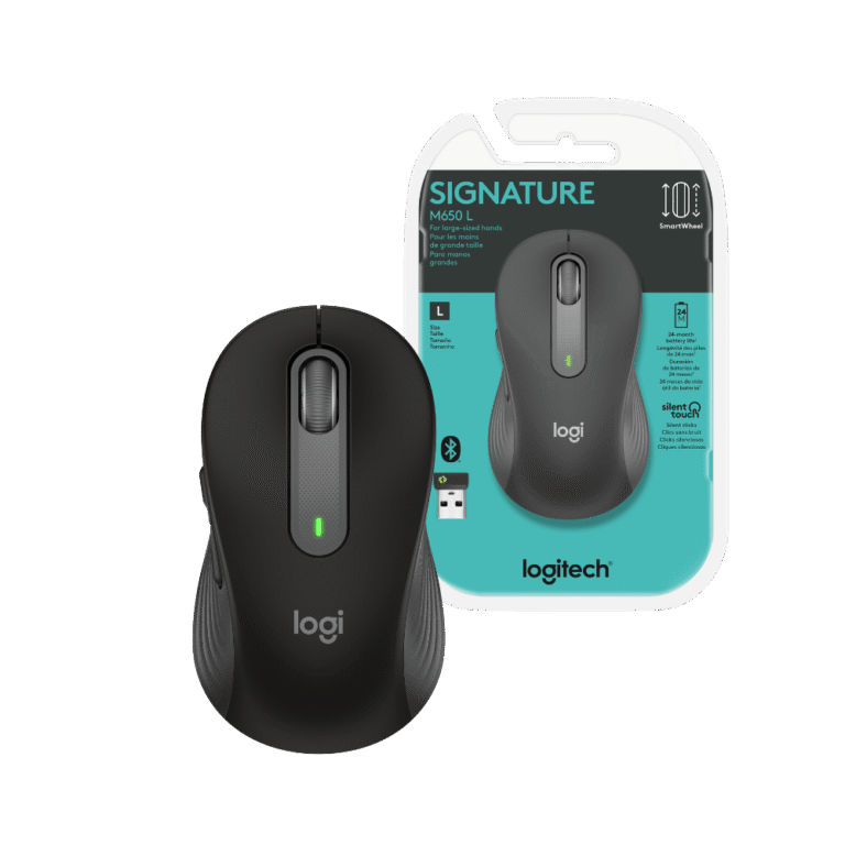 Mouse Logitech M650 Signature inalambrico-Bluetooth Negro - Cambio Systems