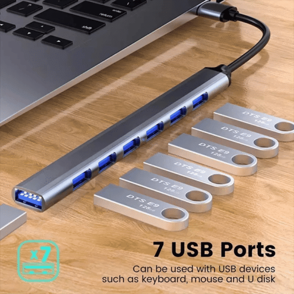 HUB 7 Puertos USB 2.0 2401 23027 - Cambio Systems
